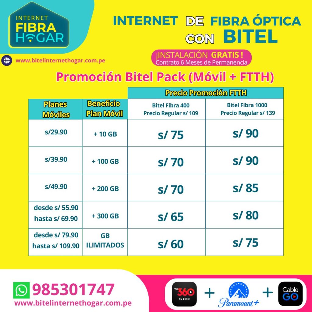Inicio - Bitel Internet Hogar