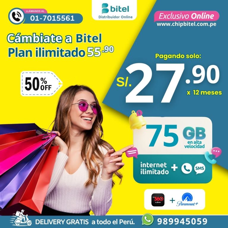 Bitel Hogar | Fibra Óptica desde S/55 en PROMOCIÓN