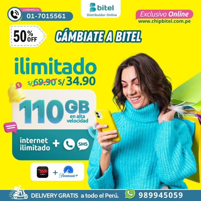 Bitel Hogar | Fibra Óptica desde S/55 en PROMOCIÓN