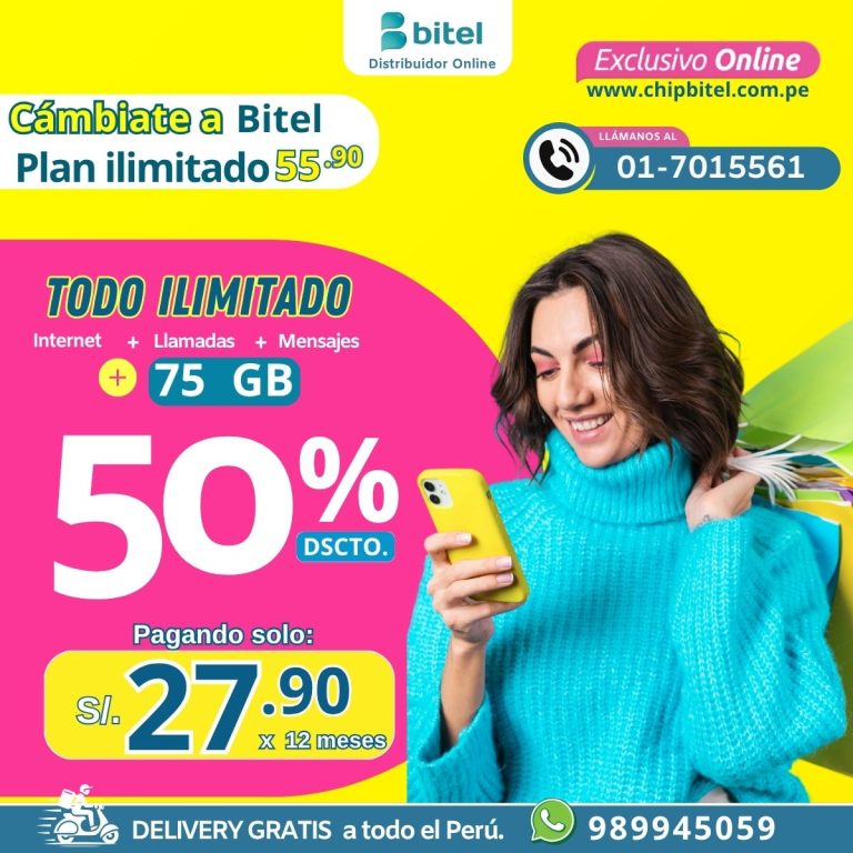 Bitel Hogar | Fibra Óptica desde S/55 en PROMOCIÓN